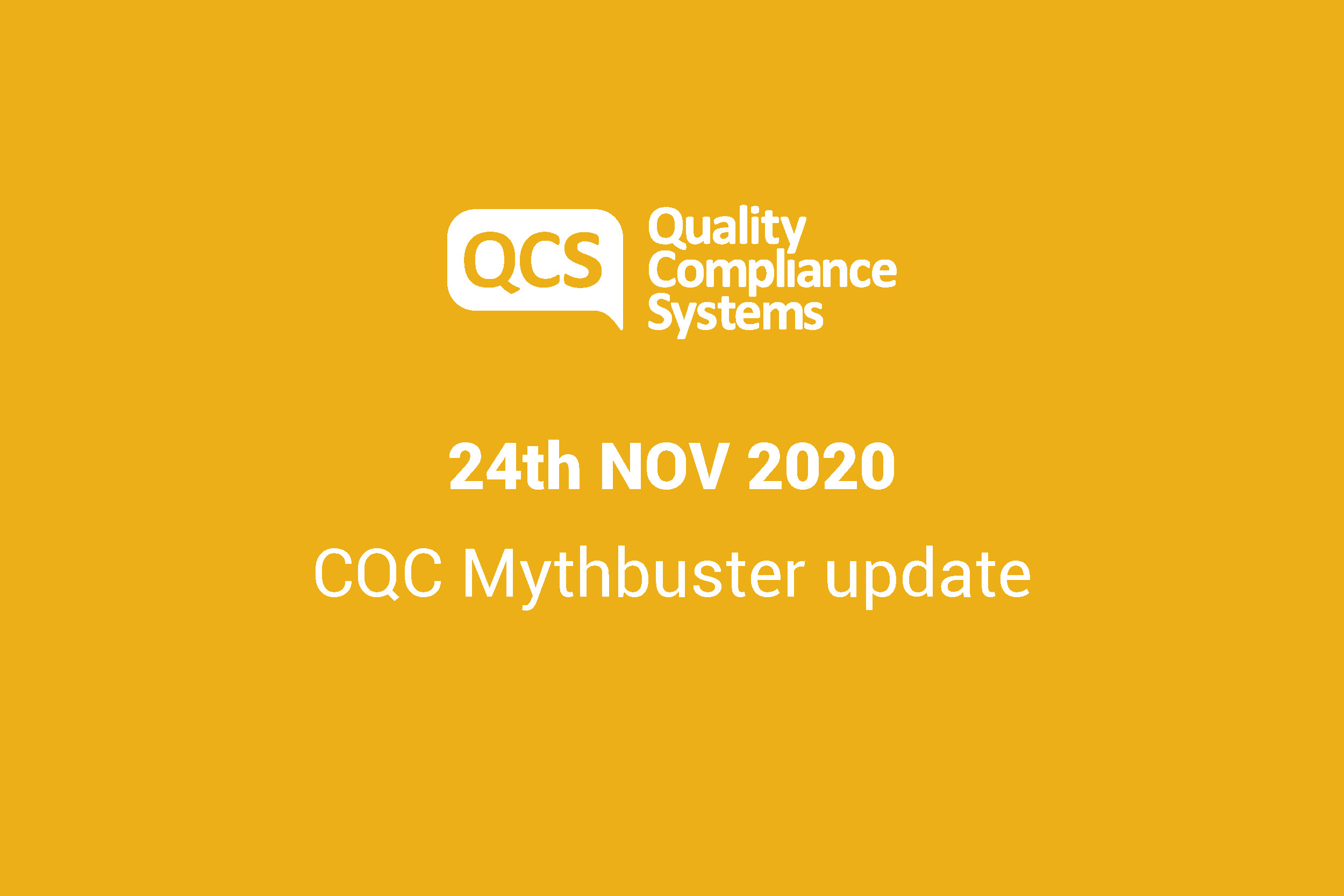CQC Mythbuster update (Last update: 24.11.20) - Primary Care Networks ...