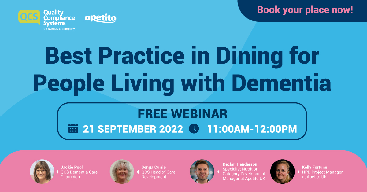 FREE WEBINAR - Best Practice in Dining for People Living with Dementia ...